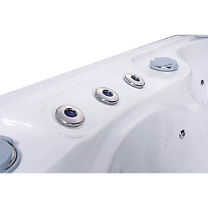 Comfort Hot Tubs - Hot Tub Spa - Seats 5-6 People - 51 Jets – Roll Cover, Water Fountains, Ozonator, LED Lights, Headrests, and More