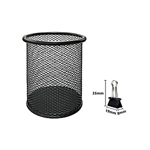 DSTELIN 96 Pack (19mm) Mini Binder Clips 3/4-Inch Small Black Paper Clamps for Office Supplies