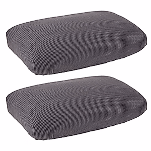 Juvale 2 Pack Stretch Outdoor Cushion Covers for Patio Furniture and Sofas, Reversible (Medium, Grey)