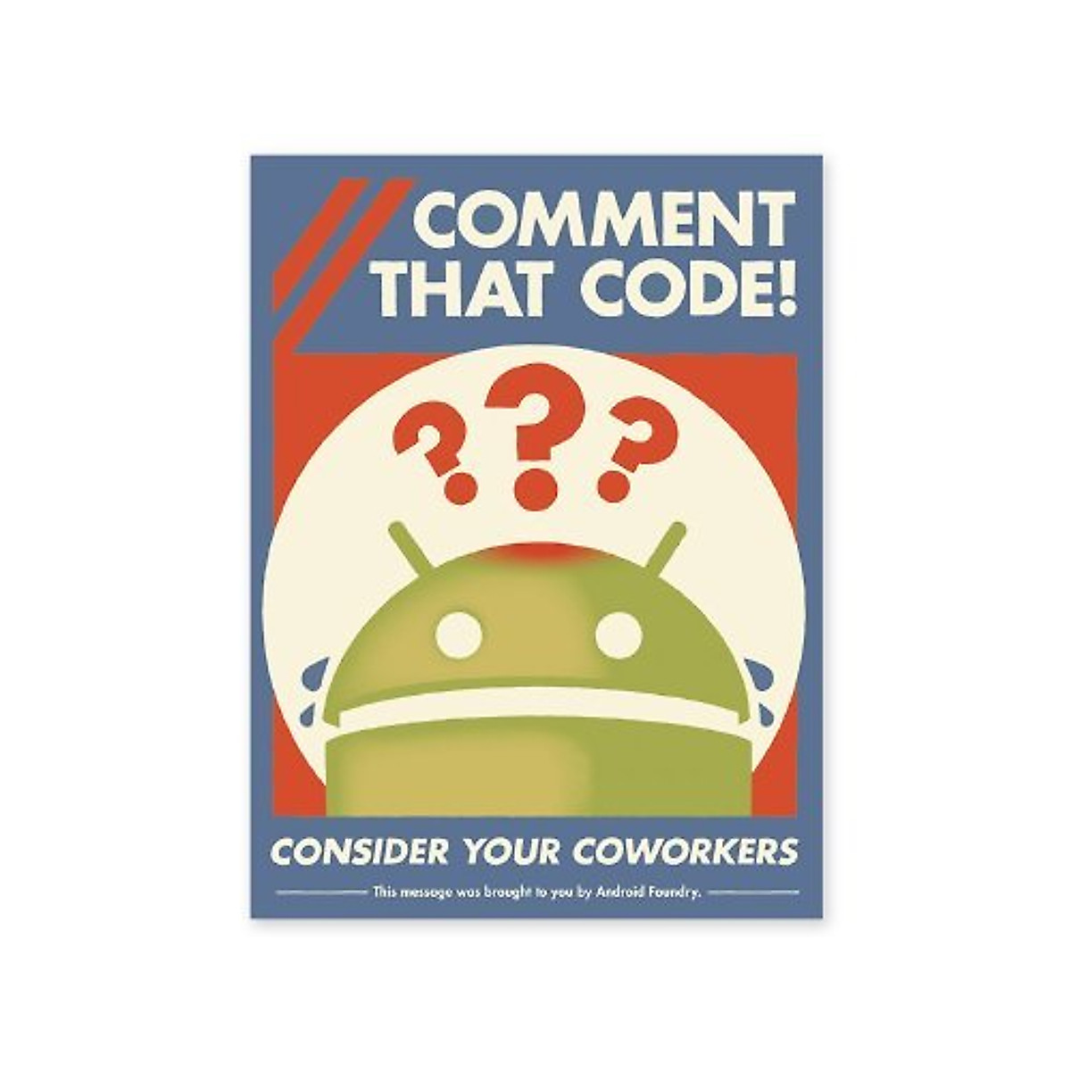 Android "Comment That Code" Poster