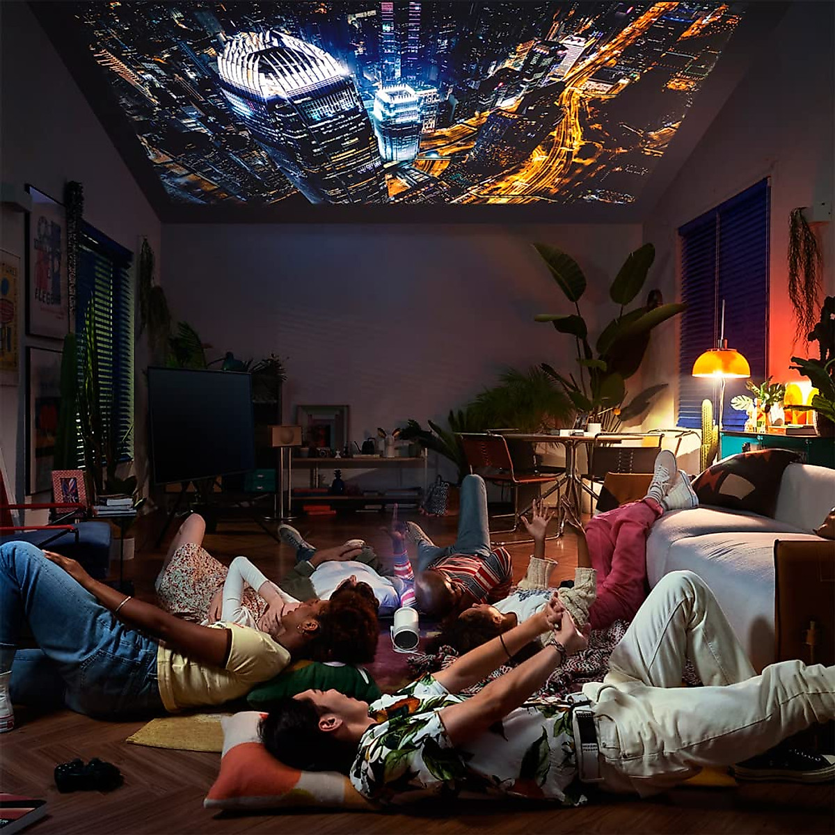 Samsung SP-LSP3BLAXZA The Freestyle Projector Bundle with Samsung The Freestyle Socket Adapter, 6ft Micro-HDMI to HDMI A/V Cable and 2 YR CPS Enhanced Protection Pack