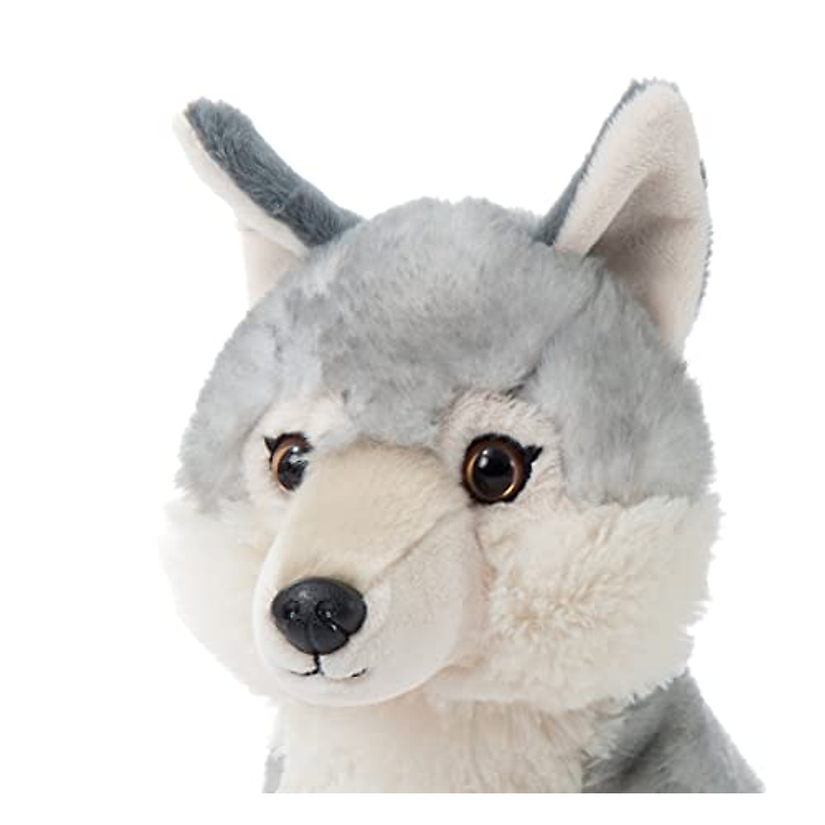 The Petting Zoo Wolf Stuffed Animal, Gifts for Kids, Wild Onez Zoo Animals, Grey Wolf Plush Toy 12 inches
