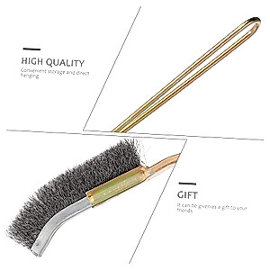 iplusmile 2pcs Birdcage Brush Cleaning Accessories Poop Off Bird Cage Cleaner Steel Handle Cage Brush Bird Cage Cleaning Brush Bird Cage Brush Bird Cage Accessories Bird Cleaning Supplies