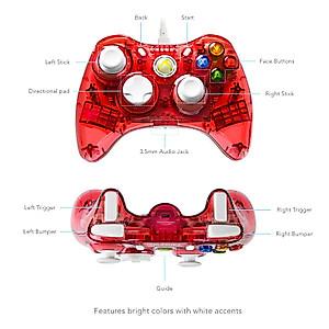 PDP Rock Candy Wired Controller for Xbox 360 - Stormin' Cherry