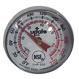 Update International (THP-220) 5 1/2" Long Dial Pocket Thermometer