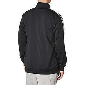adidas Men's Essentials Warm-Up 3-Stripes Track Top, Black/White, XX-Large