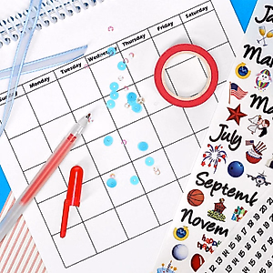 DIY calendar 2023, Customize Your Own 2023-2024 Calenda| 8"x 8" 14 Month Calendar Blank White | Paper Accents