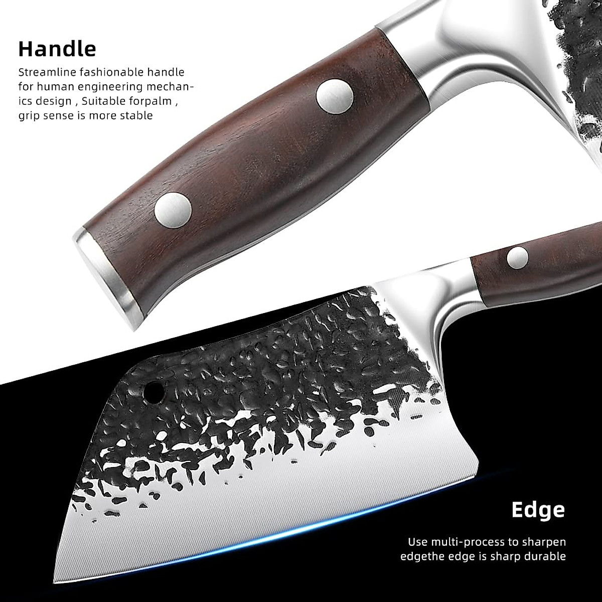 Hong Won Meat Cleaver,Butcher knife,Chop knife,Ultra Sharp Chef knife,High carbon stainless steel knife