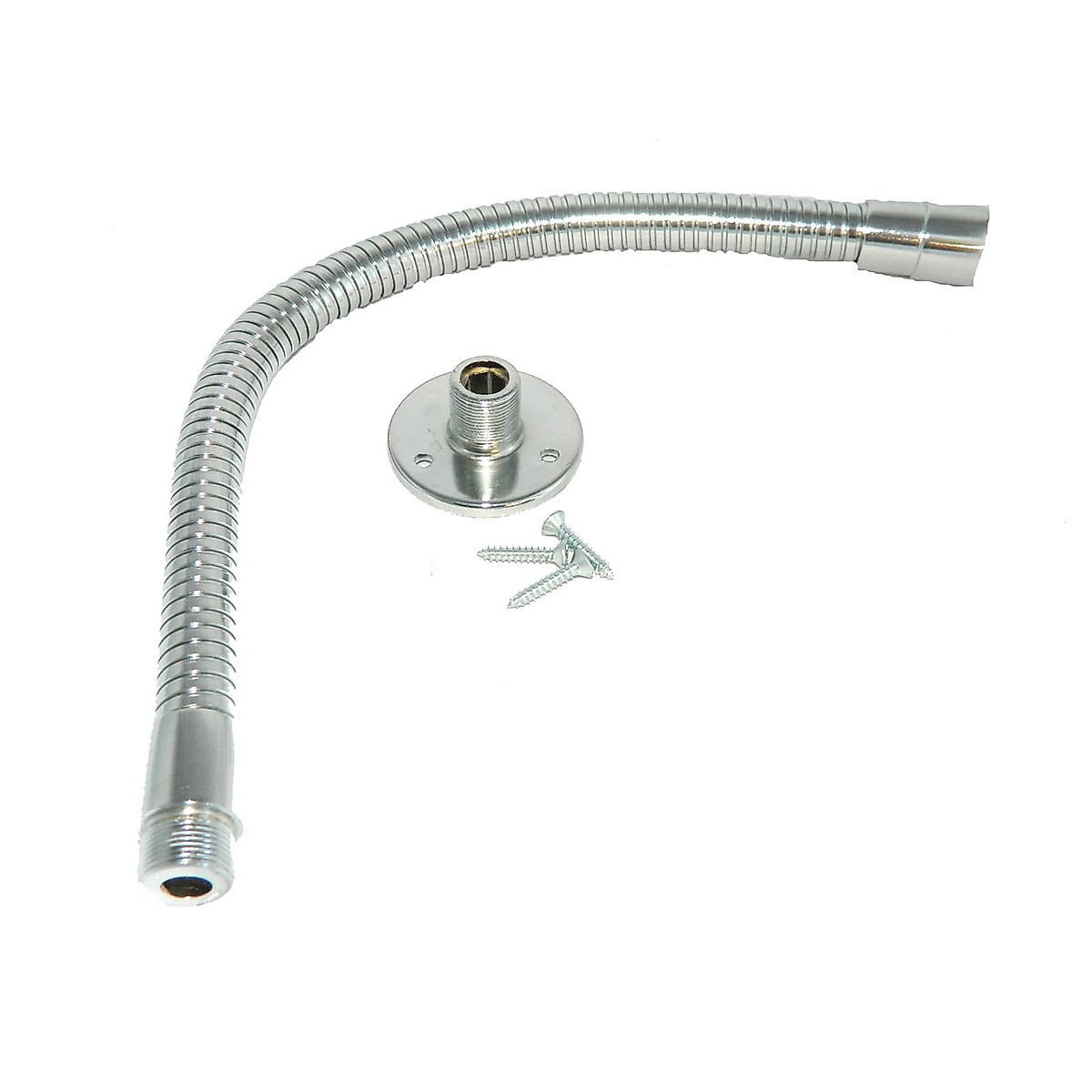 Microphone Table Mount Base with 13" Gooseneck Chrome