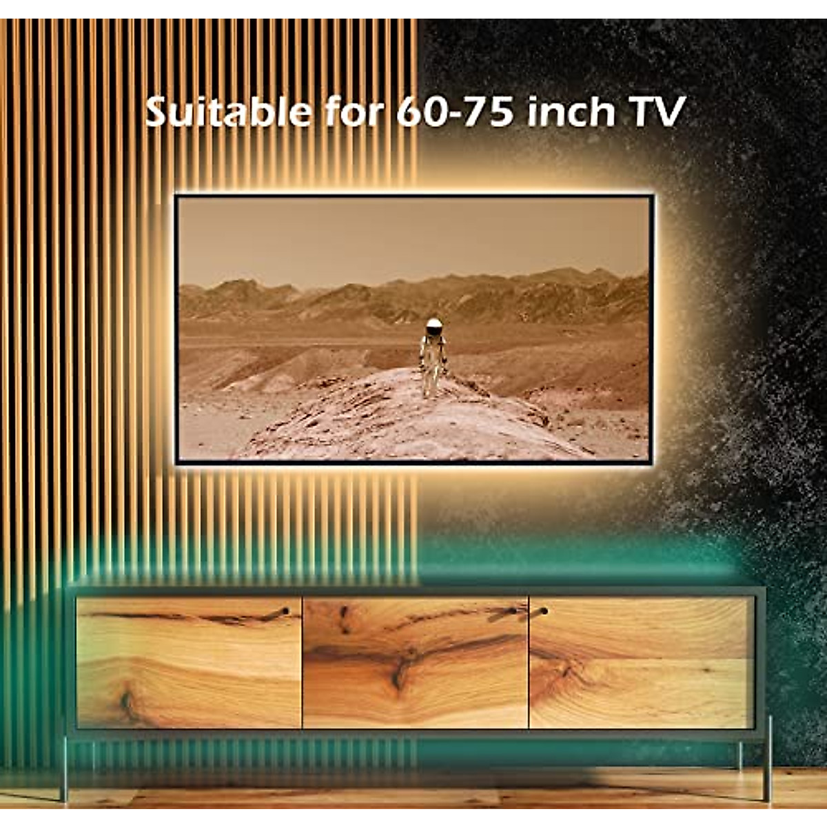 EDIYSUNG LED Lights for TV 15 ft, LED Strip Lights for 65-75 inch TV Backlight