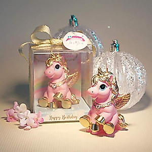 iLikePar Birthday Candles Smokeless Cake Topper Unicorn Candle for Party Supplies and Wedding Favor (Pink)