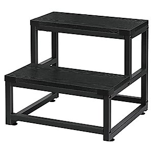 Wooden Step Stools for Adults Kids, Kitchen Step Stools, Heavy Duty 2 Step Stool, Bed Steps for High Beds for Adults, Foot Stool, Bathroom Stools, Hold Up to 500Lb