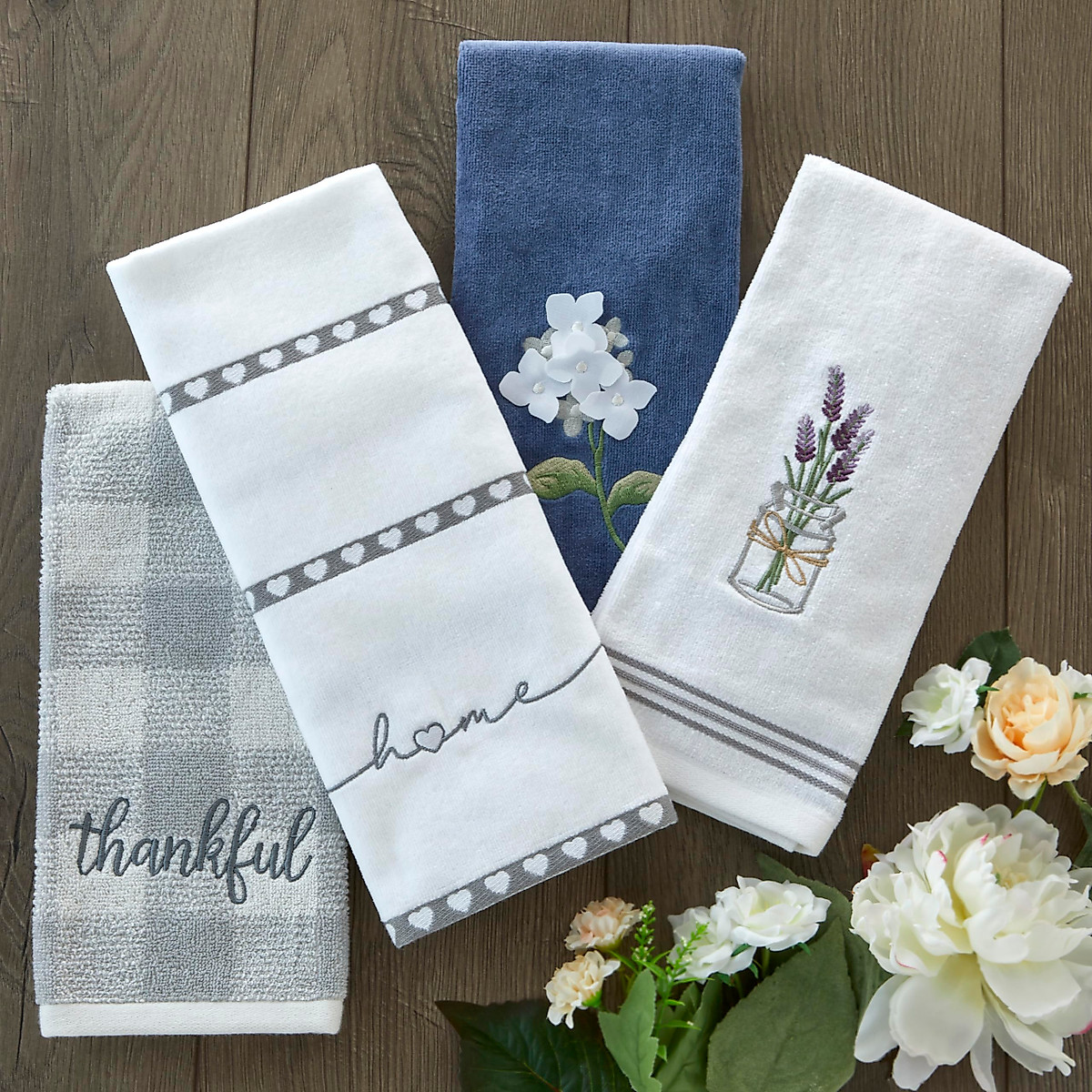 SKL Home by Saturday Knight Ltd. Thankful Plaid Hand Towel (2-Pack), Gray