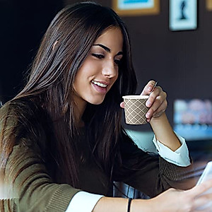 100 Count 3 oz Disposable Coffee Cups Disposable Espresso Cups Small Paper Cups 3 oz Cups for Coffee Tea Cocoa Juice Mini Disposable Paper Cups for Cafes Offices and Home