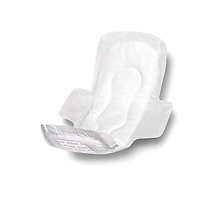 Medline Maxi Sanitary Pads with Adhesive Strip and Wings, 11", Individually Wrapped (Pack of 288)