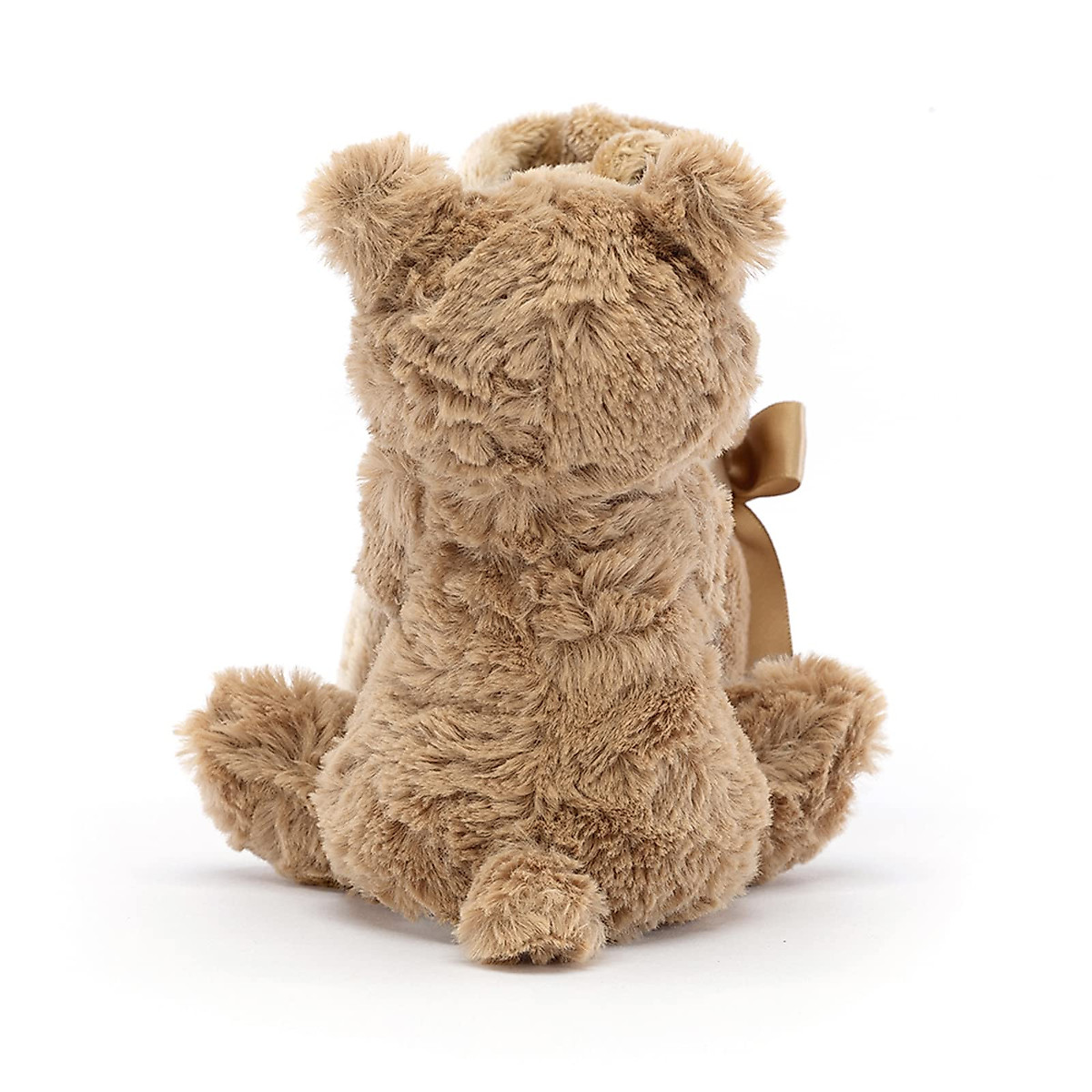 Jellycat Bashful Fudge Puppy Soother, 13.5 inches | Security Blanket & Lovey for Babies | Baby Gift