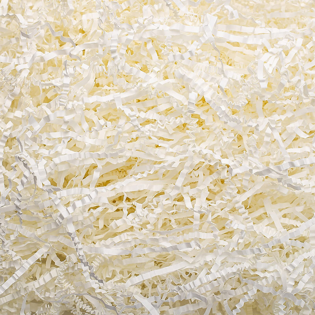 Mcfleet 2 LB Crinkle Cut Paper Shred Filler White Crinkle Paper Shredded Paper for Gift Box - Gift Basket Filler - Gift Box Stuffing for Christmas, Halloween Packaging Wrapping