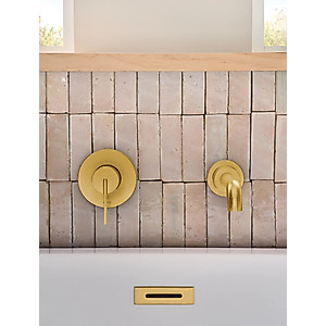 Moen WT6221BG CIA Single Handle Wall Mount Filler High Flow Tub Faucet with 10" Spout Reach, Brushed Gold