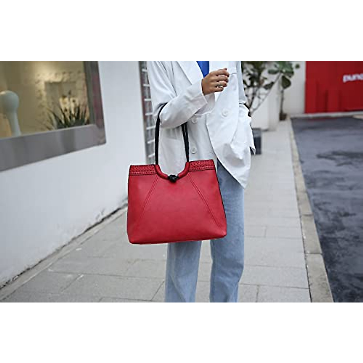 MKF Collection Tote Bags for Women Designer Handbag Shoulder Bag Lady Fashion Top-handle Messenger Purse BLack