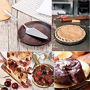 KSENDALO Luxurious Hammered Pie Server Spatula, 304 Stainless Steel Pie Spatula Cake Server for Pie Tart Cake Dessert Pizza, Silver(option B)