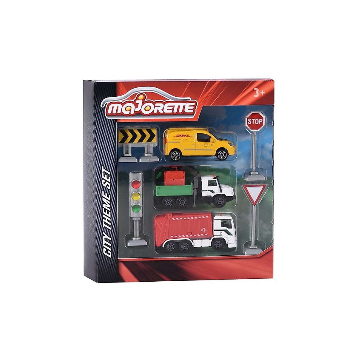 DICKIE TOYS Majorette - City Die-Cast 7 Piece Playset, 1:64 Scale