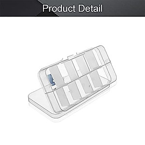 Auniwaig Plastic Jewelry Organizer Box, 10 Grids Jewelry Organizer Plastic Bead Storage Container with Adjustable Dividers, for Beads, Jewelry, Fishing Hook, Letterboard Letters and Small Parts