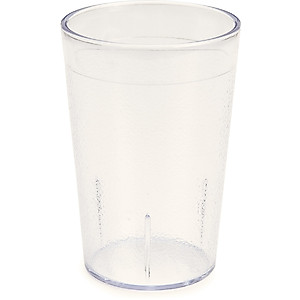 CFS 55268107 Stackable ShatterResistant Plastic Tumbler, 8 oz., Clear (Pack of 6)