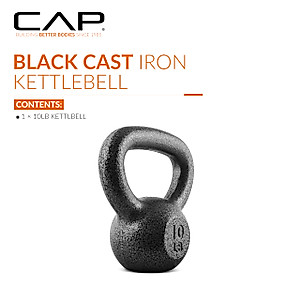 CAP Barbell Black Cast Iron Kettlebell | 30 Pounds