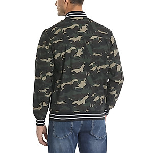 MAGCOMSEN Jackets for Men Bomber Jacket Lightweight Windbreaker Casual Windproof Jacket Full Zip Camouflage Jackets Camouflage Green, XL