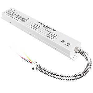 20W LED Emergency Backup Driver, Rechargeable UL Listed Backup Battery, Over 90mins Emergency Time, 120V-347VAC, for Dimmable LED troffer, Panel, Shop Light (20W, 1-Pack)