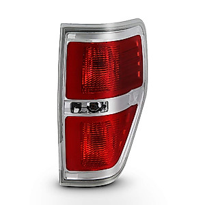 ACANII - For 2009-2014 Ford F150 Styleside Pickup Truck Chrome Trim Tail Light Rear Brake Lamp Assembly Passenger Side
