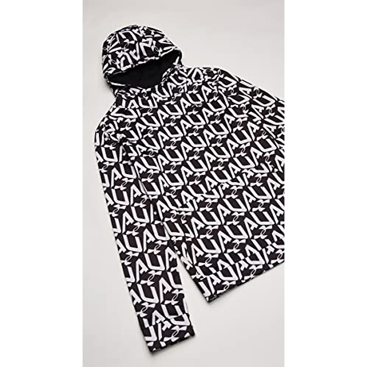 Under Armour Boys ArmourFleece Branded Hoodie, (001) Black/Black/Black, Youth Small