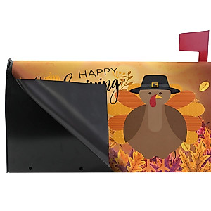 Happy Thanksgiving Day Turkey Pumpkin Magnetic Mailbox Cover Maple Leaves Sunflower Autumn Fall Harvest Welcome Mail Box Covers Letter Post Oversized 18 X 21