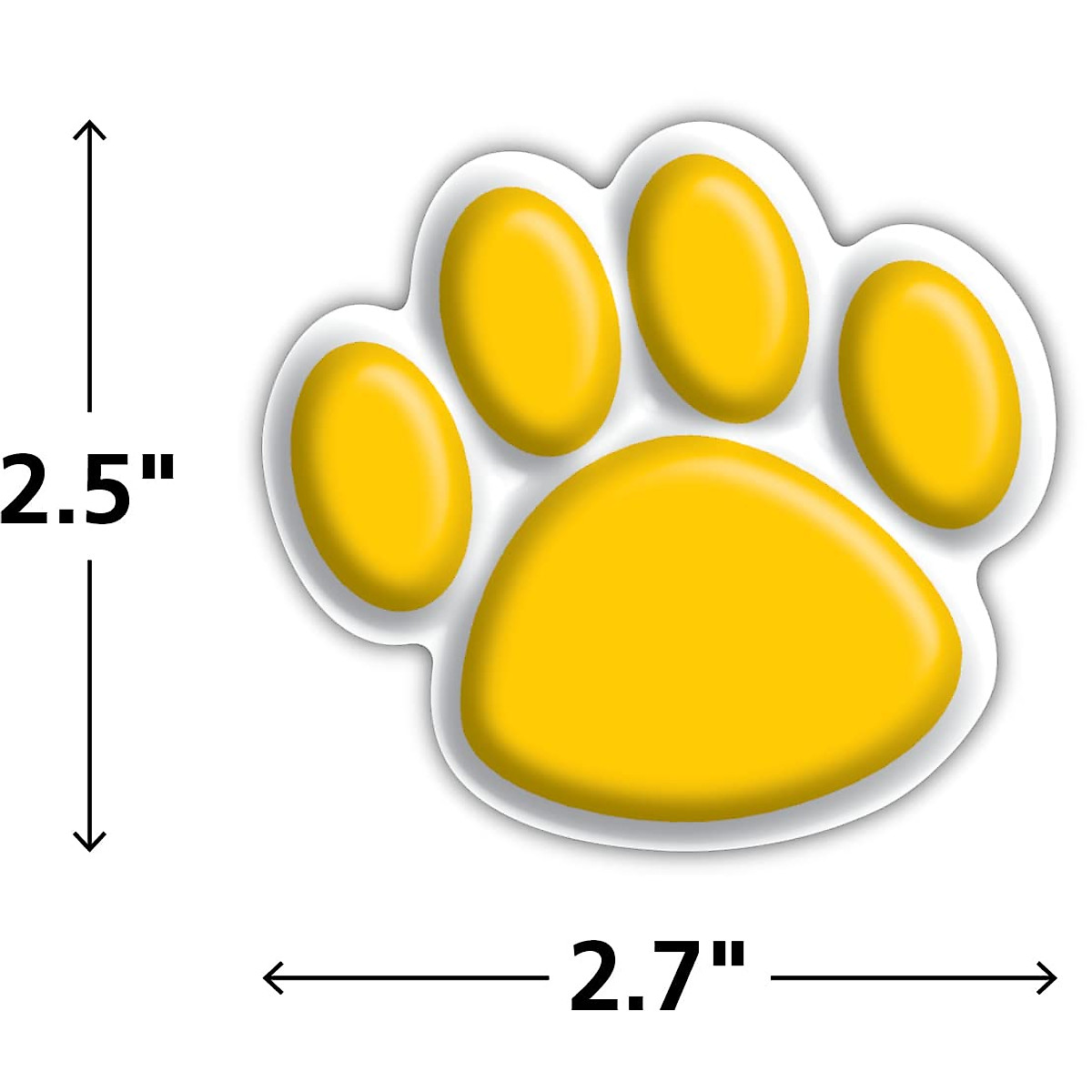 Teacher Created Resources Mini Accents, Gold Paw Prints (5120)