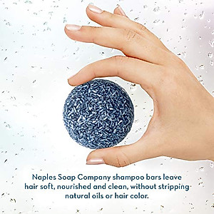 Naples Soap Company Solid Shampoo Bar for All Hair Types – Eco-Friendly, Free of Parabens, Alcohol, Pthalates – Handmade, pH Balanced, Hydrating Haircare, Lasts 50-75 Uses – Boyfriend, 1.75 oz