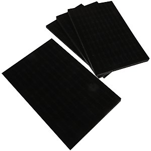 Alipis Foam Ring Pad Black Jewelry Sponge Insert Mats Display Trays Jewelry Box Inserts Display Showcase Storage, 4Pcs, 11X7 Inch, 100-Slot