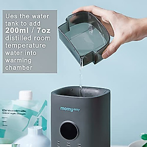 MOMYEASY Bottle Warmer, 3 Min Fast Baby Bottle Warmer with Accurate Display Timer, Baby Breastmilk Formula Milk Warmer, Temperature Control 48H Keep Warm and Auto Shutoff