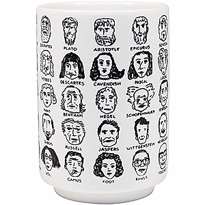 It's Hard to Get a Handle on Philosophy - Porcelain Tea Cup Featuring 60 Western Philosophers