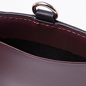 Lanvin Collection JLMW0GE3 Couleur Du Vin ID Card Holder, Black