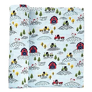 Mud Pie Farmhouse Swaddle Blanket, Multi