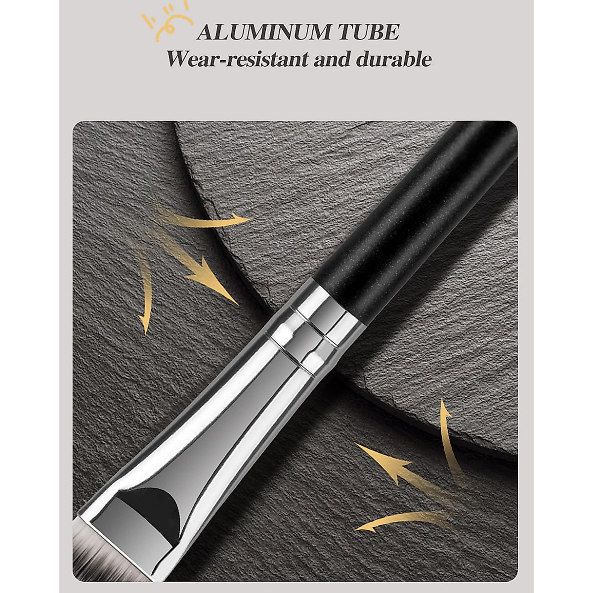 Ultra-Thin Angled Eyebrow Eyeliner Brush Set - 2Pcs Angled Precision Eye Brow Makeup Brush, Fine Point Eyeliner Brush, Cruelty-Free Synthetic Bristles Slanted Pro Eye Makeup Tool Kit, Gift for Women