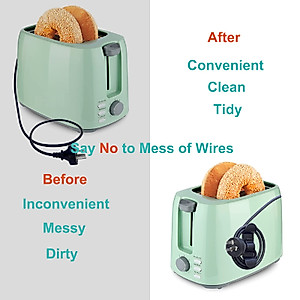 Cord Organizer for Kitchen Appliances Upgraded Adhesive Cord Holder Wrapper Kitchen Gadgets Keeper Cable Organizer Stick On Mixer, Microwave Oven, Coffee Maker, Air Fryer Toaster