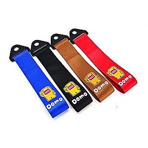 JDM DOMO Blue Racing Drift Rally Car Tow Towing Strap Belt Hook Universal x1