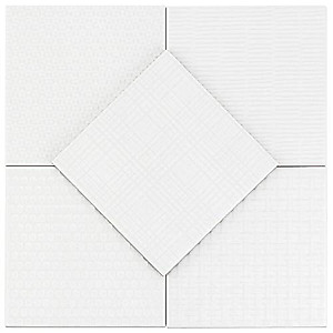 Oakland Decor White 6 in. x 6 in. 7mm Matte Porcelain Floor and Wall Tile Sample