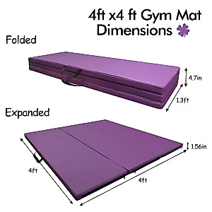 JOYSFIT Adjustable Gymnastics Bar for Kids with Mat - Sturdy Kip Bar with Rings, Horizontal Bar for Home Training, 3'-5' Height, Ages 3-15, 250 LBS Capacity, Easy Assembly. (Bar with Mat, Purple)