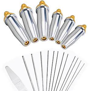 1 Pieces Tip Cleaner Set Carb Carburetor Jet Cleaner for Cleaning Welding Cutting Nozzles/Tips, Gas Orifices, Sprinklers and Shower Heads, 12 Wire Set