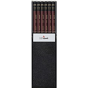 uni Hi Wooden Pencil - HB - Box of 12 (HUHB), brown