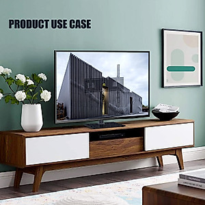 FORGING MOUNT Universal Swivel TV Stand with Tempered Glass Base for 26-55" TVs-Height Adjustment Tabletop TV Base Stand Mount, Holds up to 88lbs, Max VESA 400x400mm