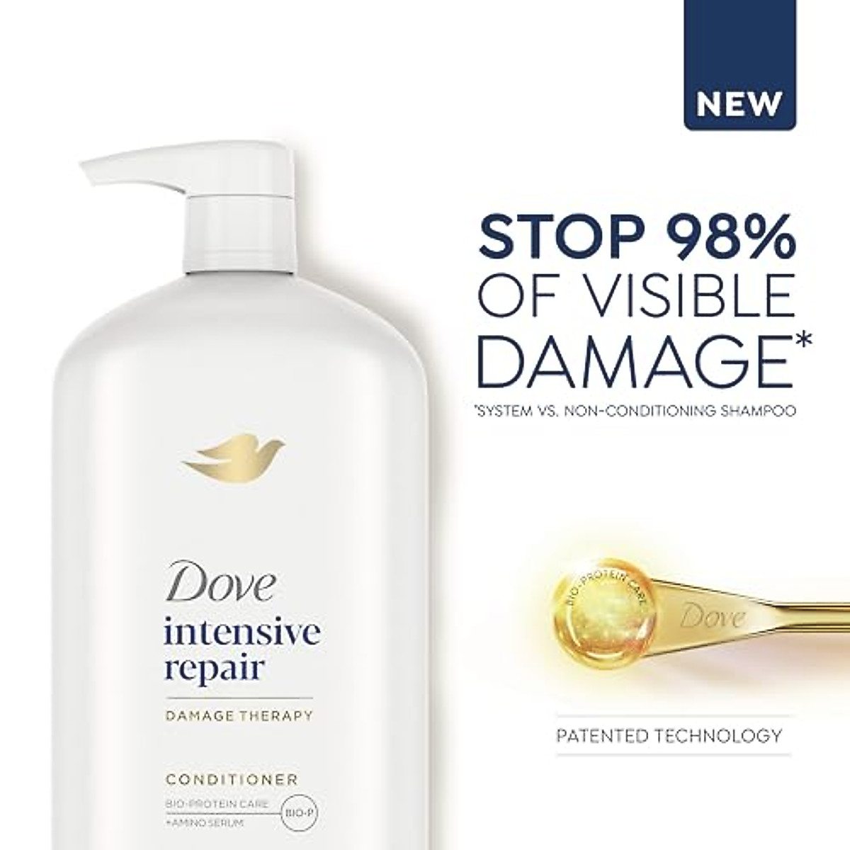 Dove Conditioner Intensive Repair Pack of 4 for Damaged Hair Conditioner with Bio-Restore Complex 31 oz