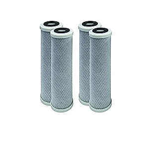 CFS – 4 Pack Activated Carbon Block Water Filter Cartridges Compatible with Rainsoft 21179 Model – Removes Bad Taste & Odor – Whole House Replacement Filter Cartridge – Universal 10" Filter Cartridge